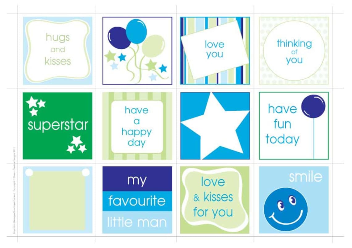 Printable Lunchbox Notes for Kids Mini Messages - Etsy