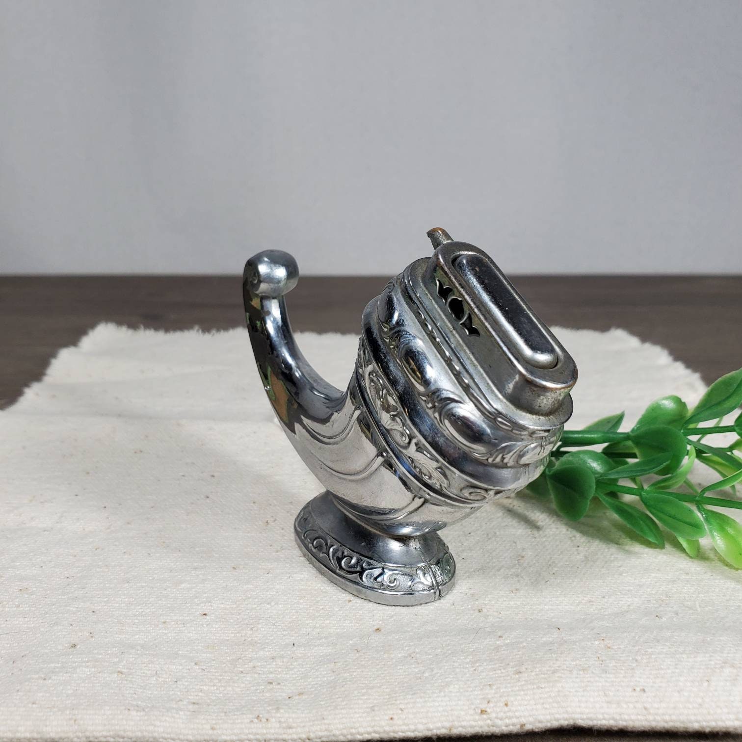 Vintage Chrome Cornucopia Shape Table Lighter Made in Occupied - Etsy