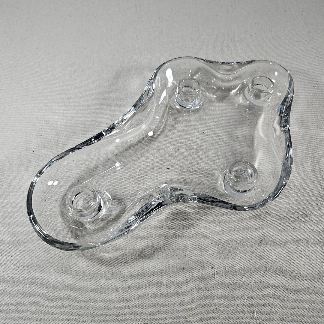 Eva Lisa Pipsan Saarinen Swanson Biomorphic Glass Candle Holder as ...