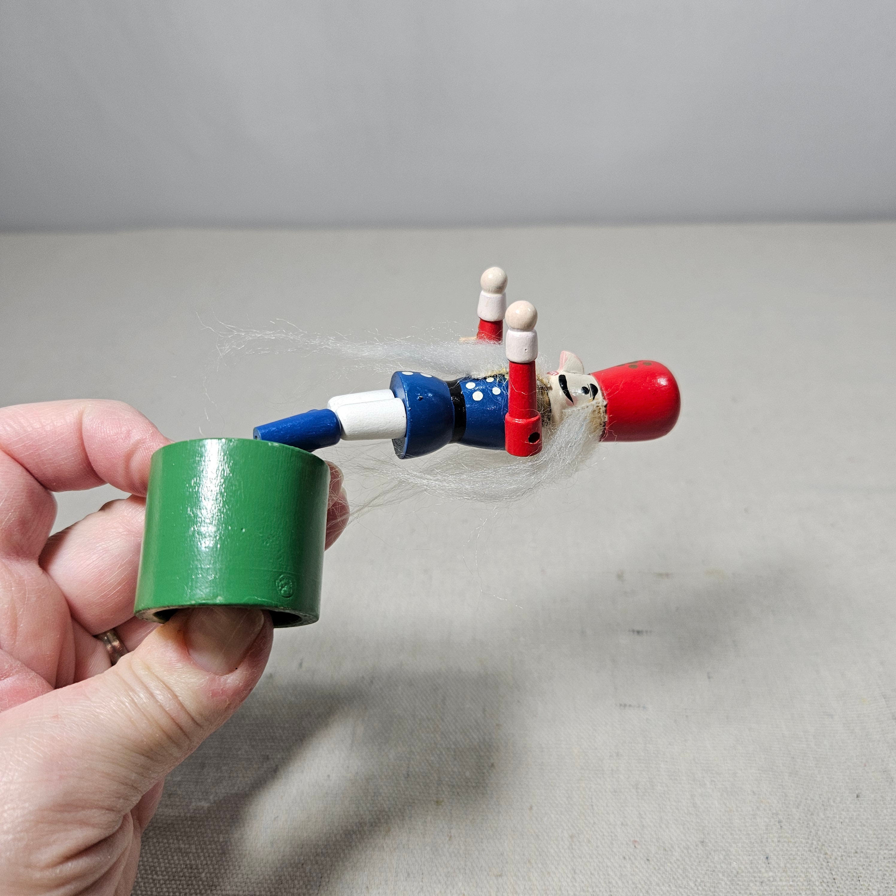 Vintage Push Button Nutcracker Toy Christmas Push Button - Etsy