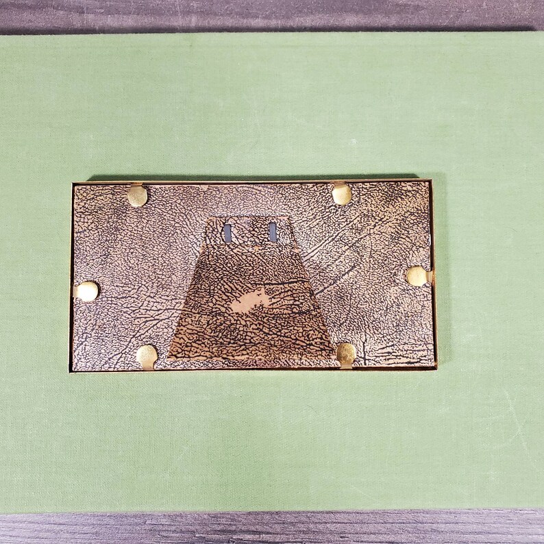 Vintage Small Metal Double Gold Frame With Convex Glass - Etsy