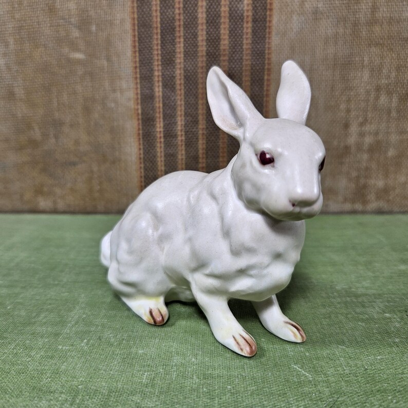 Vintage Lefton Pair Rabbit Figurines as Found - Etsy