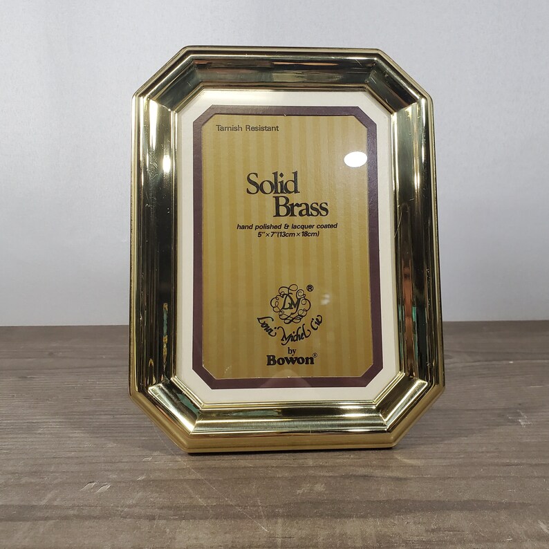 Vintage Tarnish Resistant Solid Brass 5 X 7 Picture Frame - Etsy