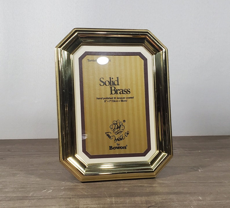 Vintage Tarnish Resistant Solid Brass 5 X 7 Picture Frame - Etsy