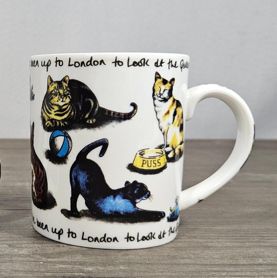 Vintage Kit Tea Paul Cardew England Coffee Cup Pussy Cat Nursery Rhyme ...