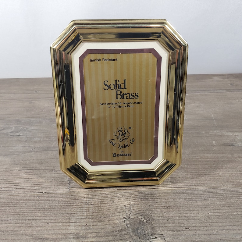 Vintage Tarnish Resistant Solid Brass 5 X 7 Picture Frame - Etsy