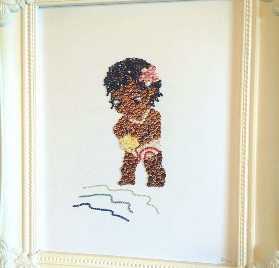 Baby Moana. Moana Decoration. Button Swarovski Crystal Art. - Etsy