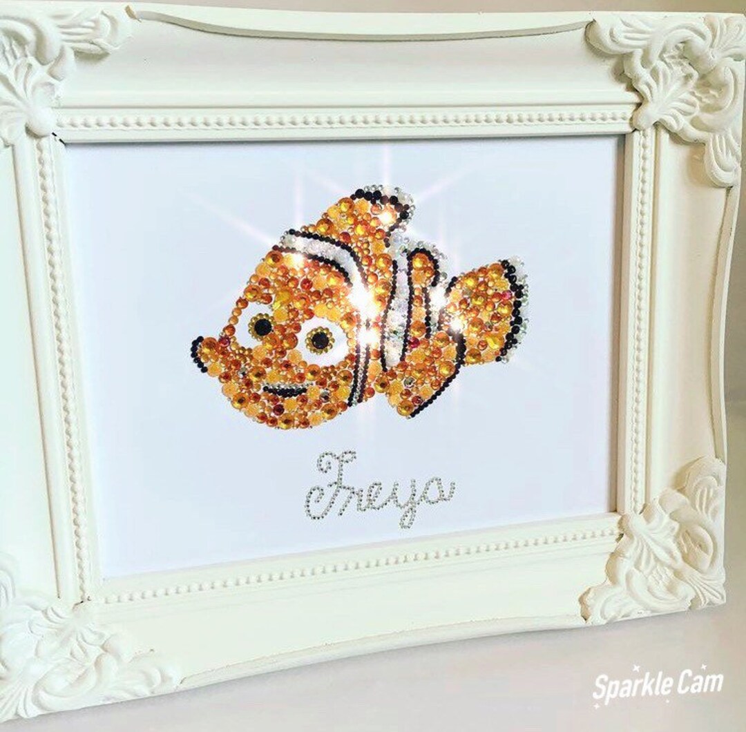 Finding Nemo Clown Fish Picture. Fish Decor. Nemo Dory Theme Swarovski ...