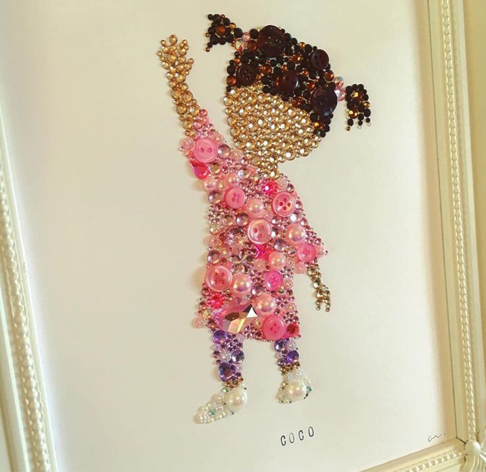 Disney pixar Boo Monsters Inc button swarovski crystal picture | Etsy