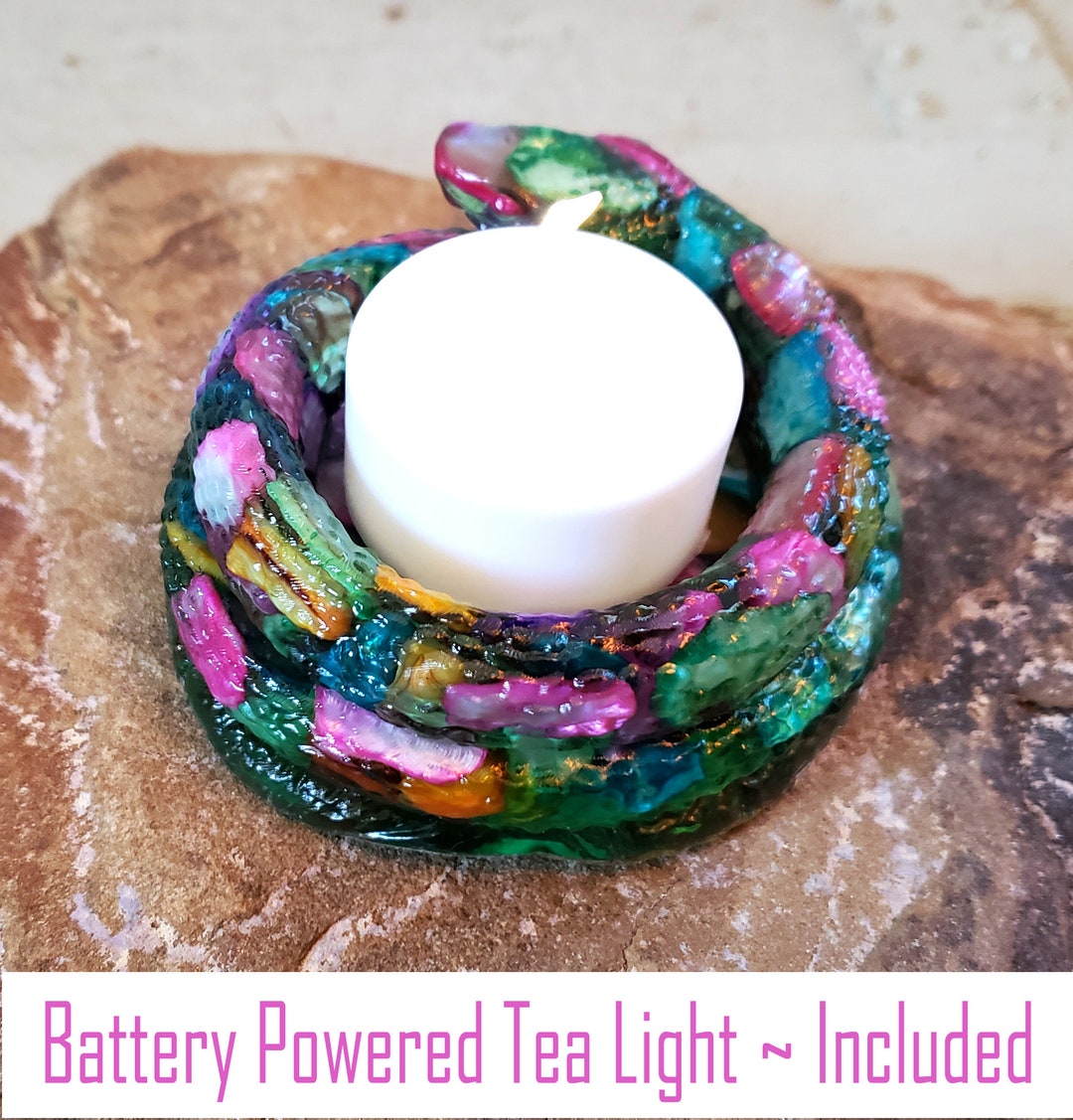 Coiled Snake Resin Tea Light Holder: Handmade Home Decor - Etsy