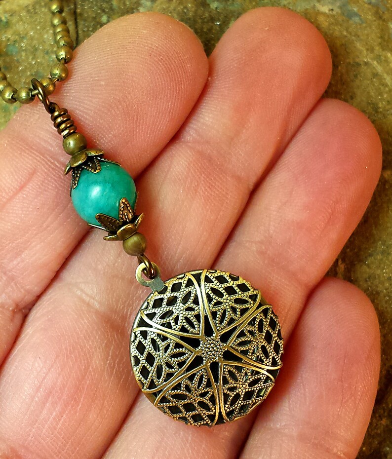 Essential Oil Diffuser Locket Pendant Necklace Aromatherapy - Etsy