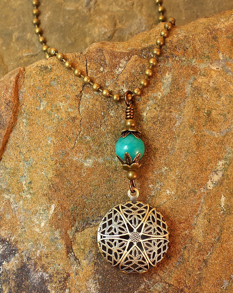 Essential Oil Diffuser Locket Pendant Necklace Aromatherapy - Etsy