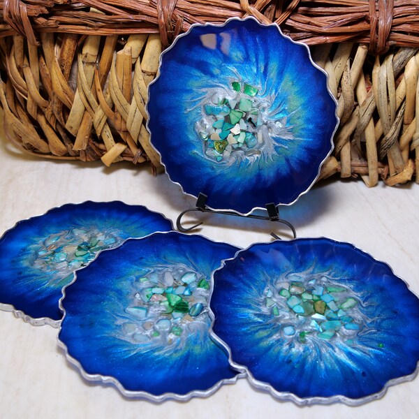 Resin Geode Coasters - Etsy