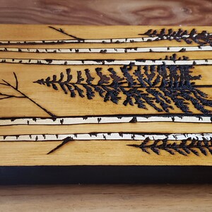 Woodburning, Pyrography, Forest Scene, Birch, Aspen, Trees, Woodland ...