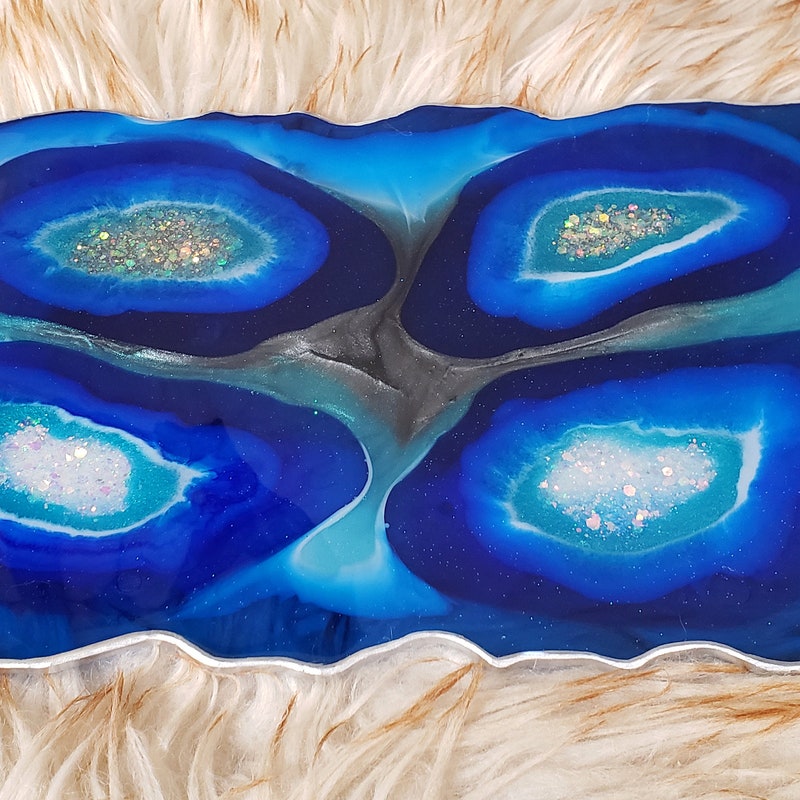 Blue Agate Platter - Etsy