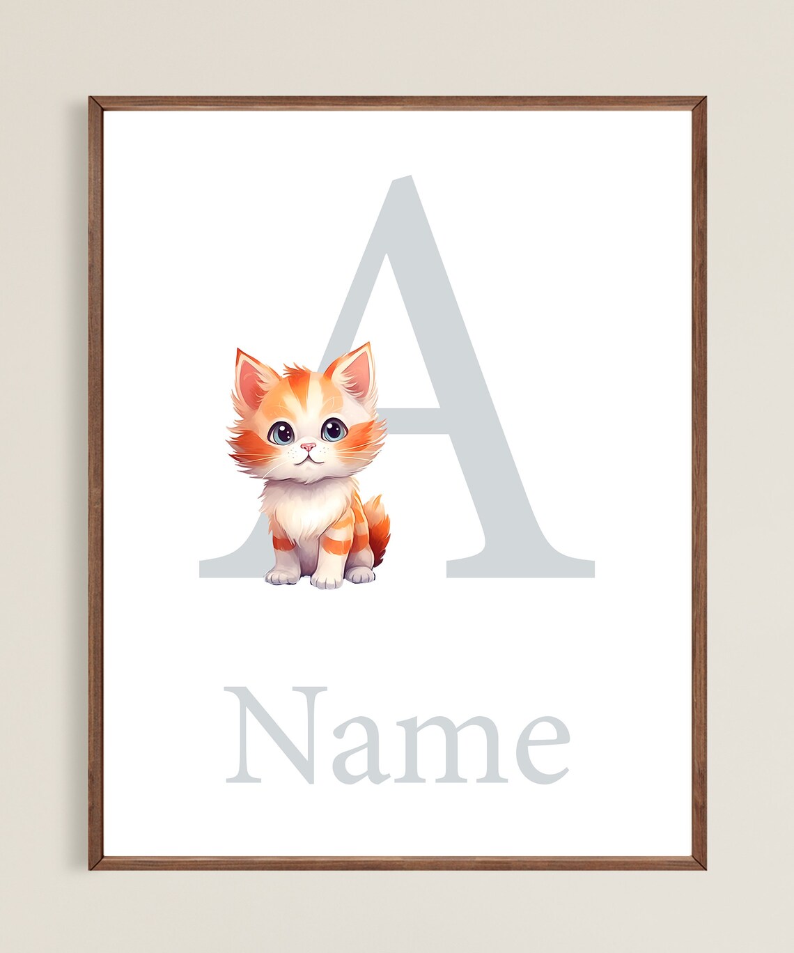 Cats Personalized Baby Name Kittens Kids Bedroom Decor Custom Nursery ...