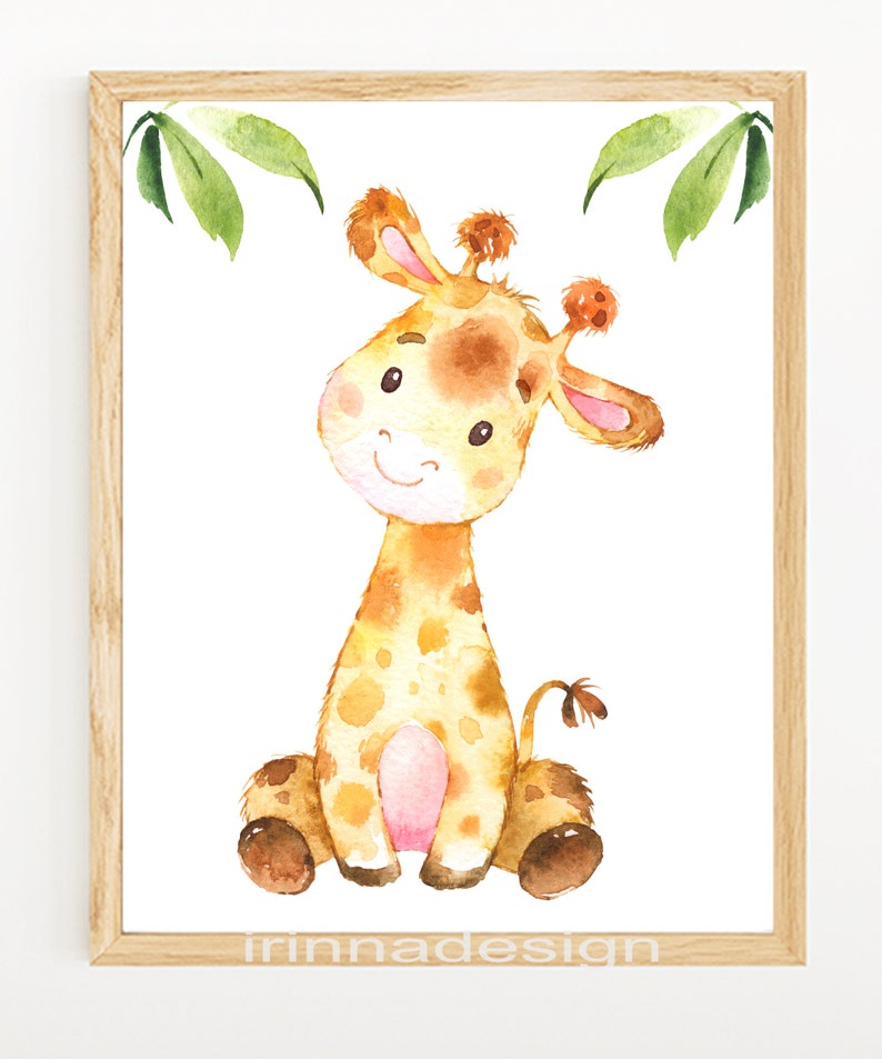 Baby Giraffe Family Posters Nursery Wall Decor Quotes Art - Etsy