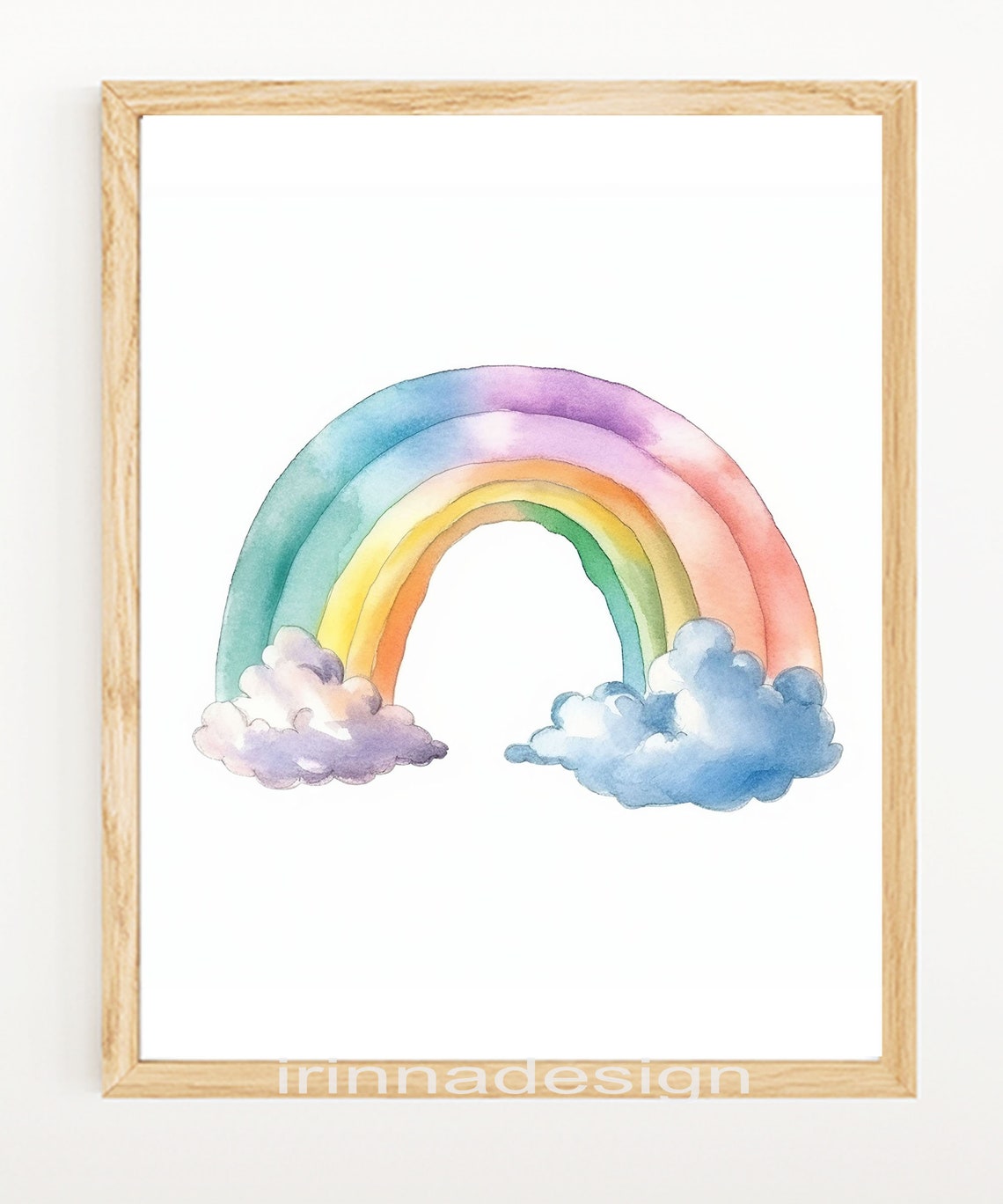 Baby Girl Nursery Decor Rainbow Boy Room Wall Art Print - Etsy