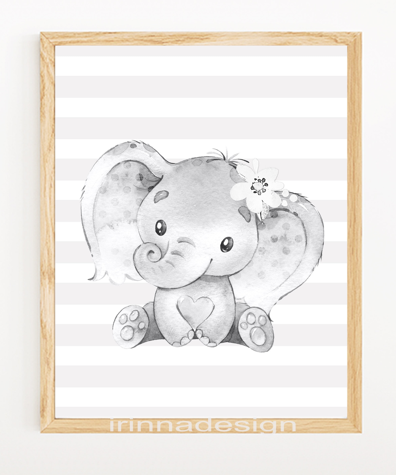 Custom Girl Name Art Print Neutral Baby Nursery Wall Decor - Etsy