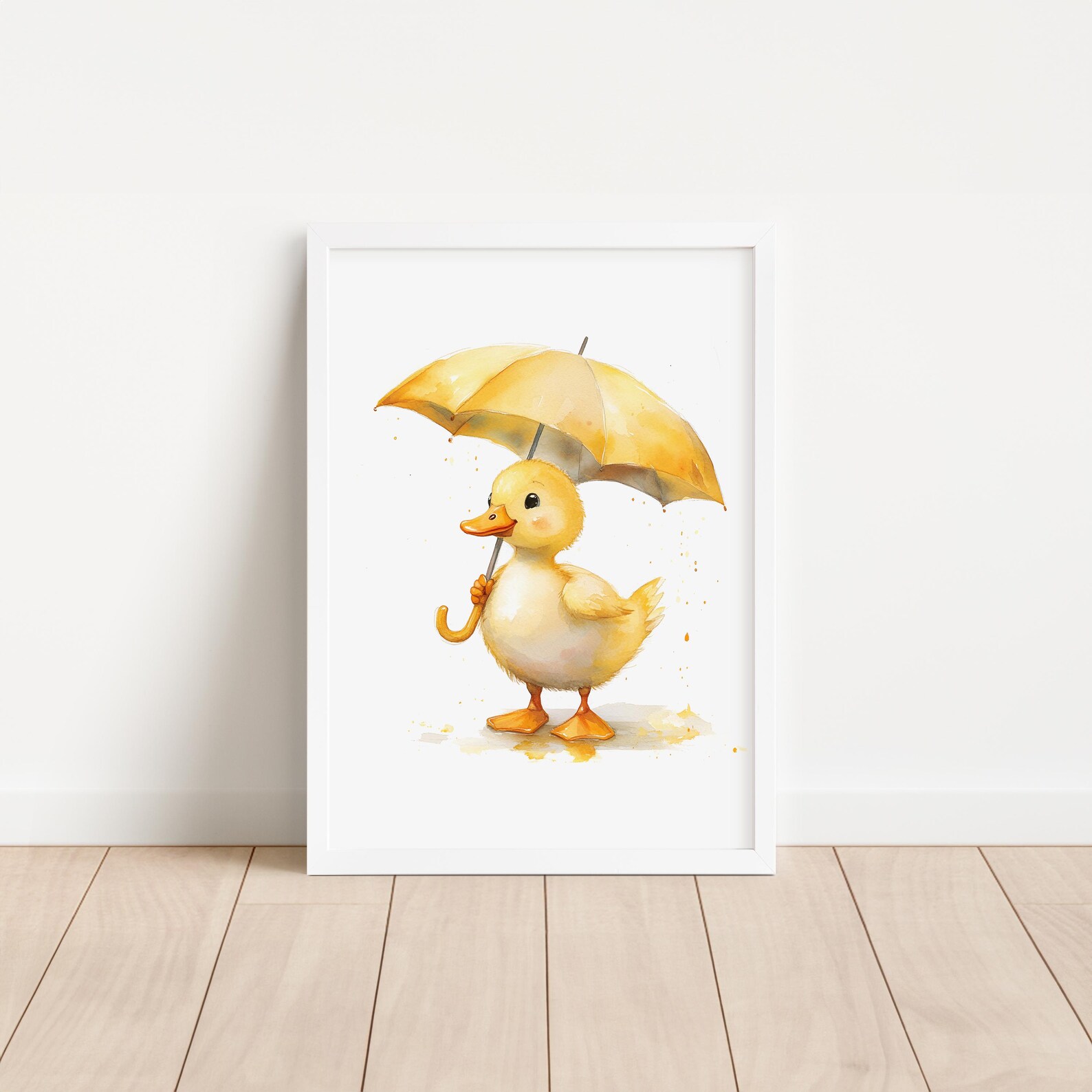 Neutral Duck Nursery Wall Artwork Printable Girl Boy Bedroom Decor ...