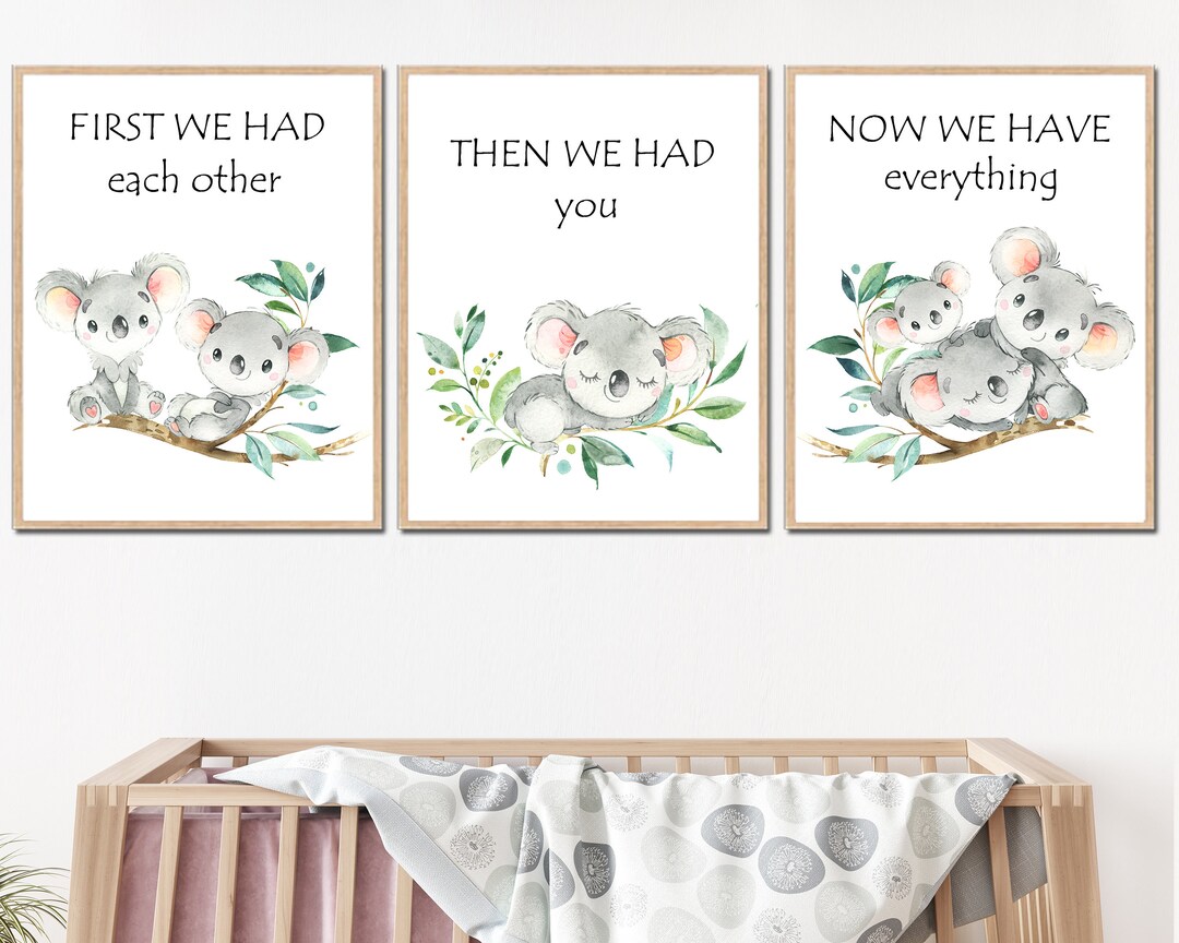 Koala Wall Decoration Child Quote Wall Art Nursery Neutral - Etsy