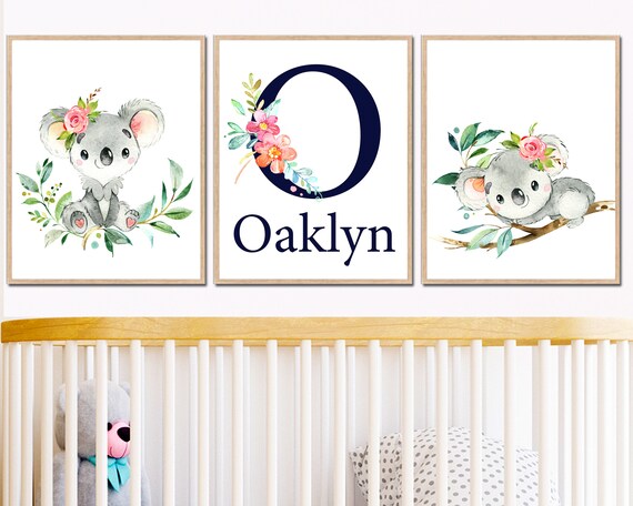 Prints Digital Prints Koala print koala Wall art canvas nursery art ...