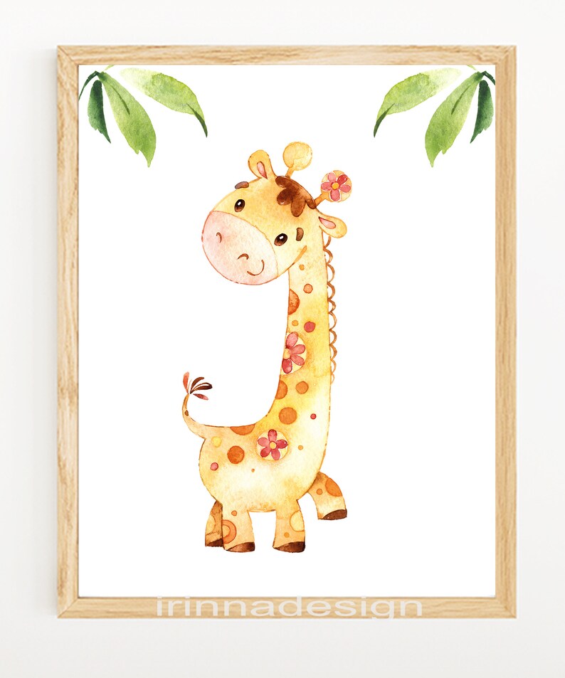 Baby Giraffe Family Posters Nursery Wall Decor Quotes Art - Etsy