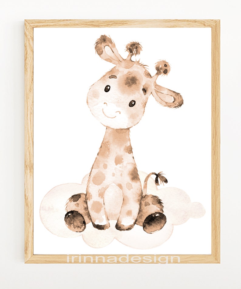 Baby Boy Nursery Wall Decor Neutral Art Print Jungle Animals Etsy