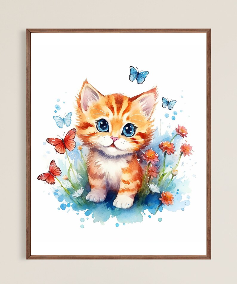 Cats Personalized Baby Name Kittens Kids Bedroom Decor Custom Nursery ...