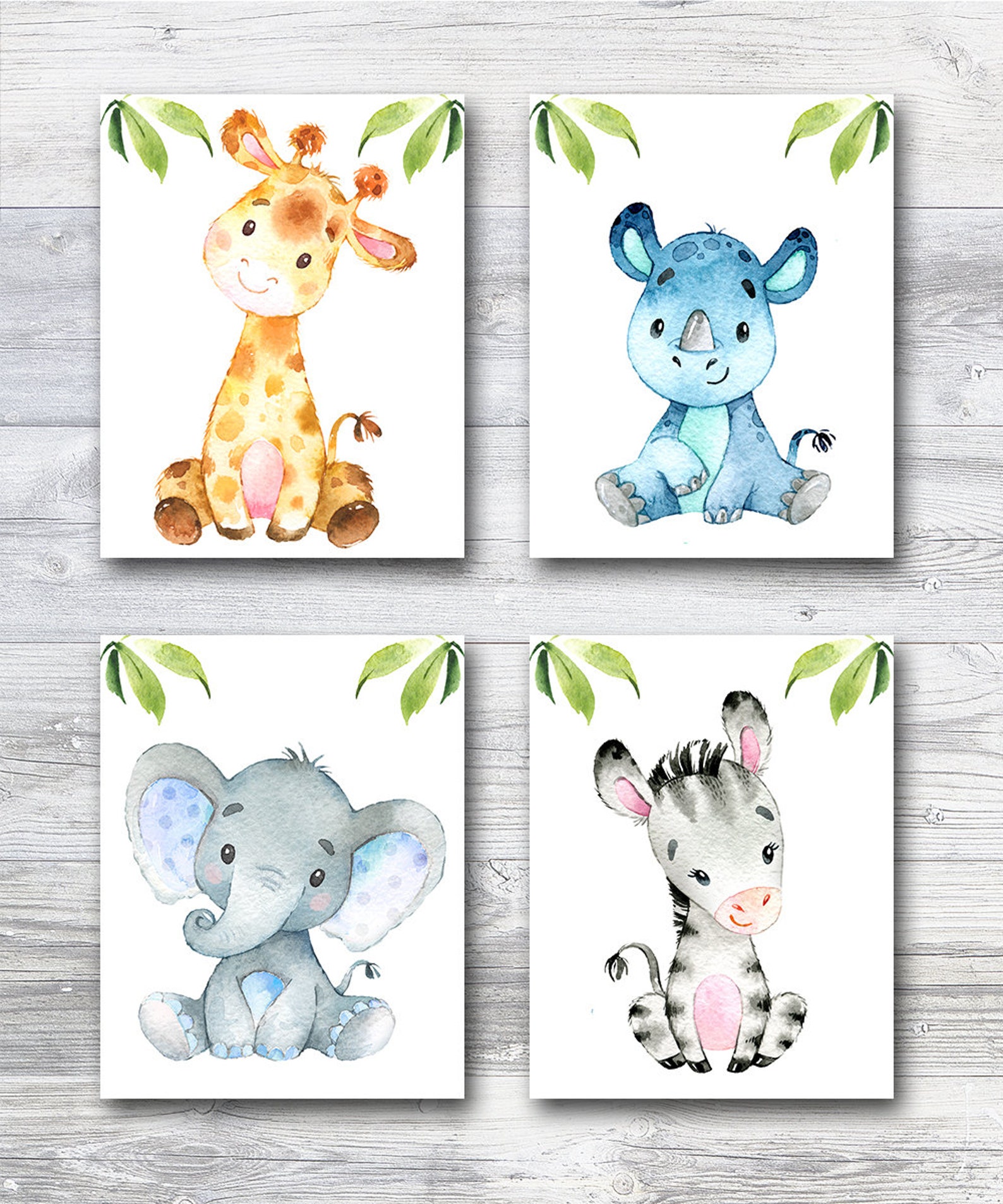 Safari Nursery Decor Jungle Animals Prints Baby Room Kids Wall - Etsy