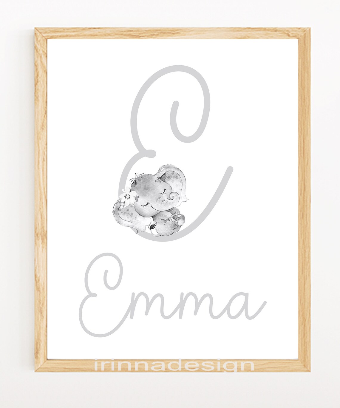 Custom Girl Name Art Print Neutral Baby Nursery Wall Decor - Etsy
