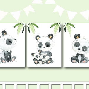Panda Room Decor Baby Boy Nursery Wall Art Kids Prints - Etsy