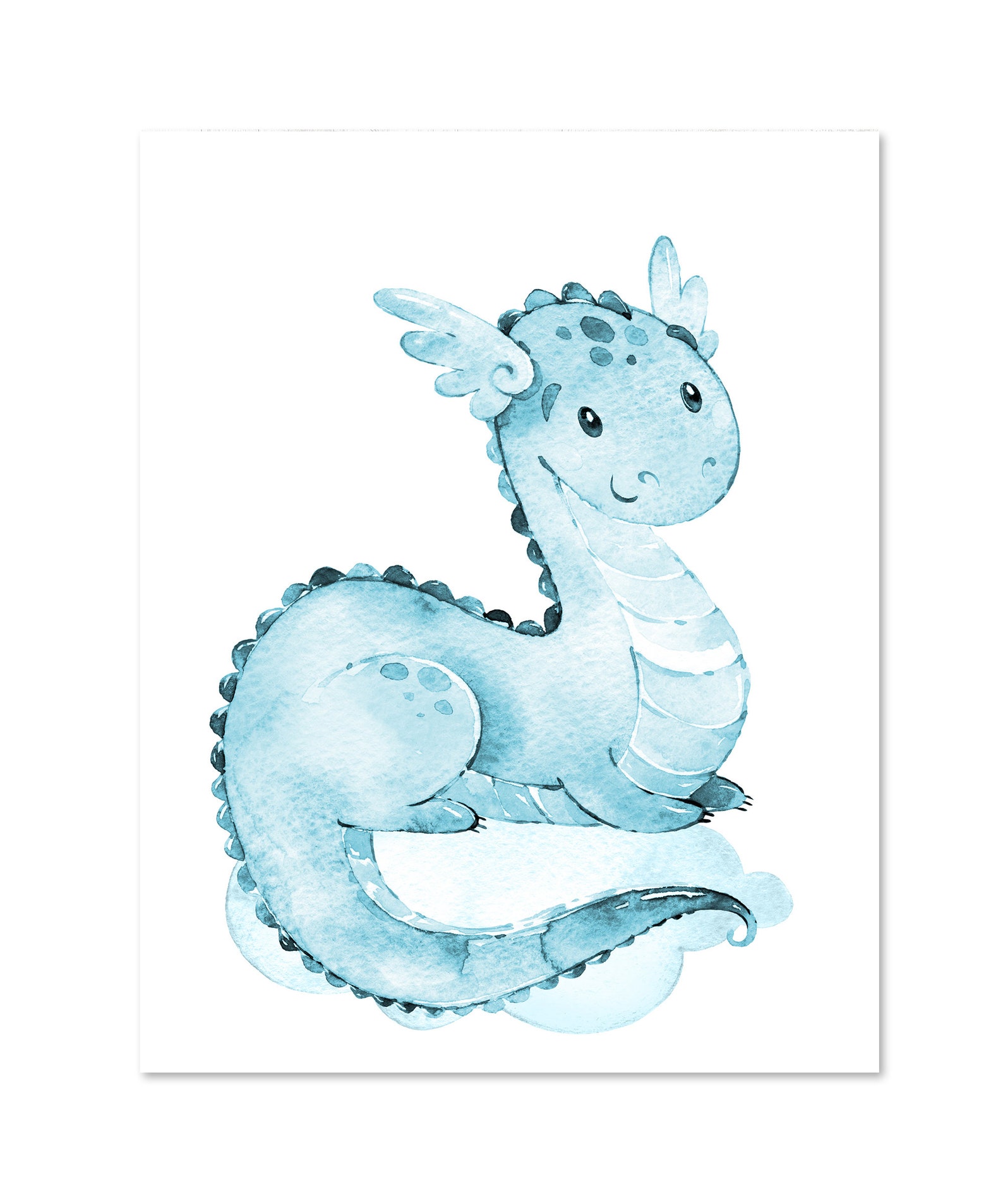 Dragon Art Prints Baby Boy Nursery Wall Decor Kids Bedroom Children ...