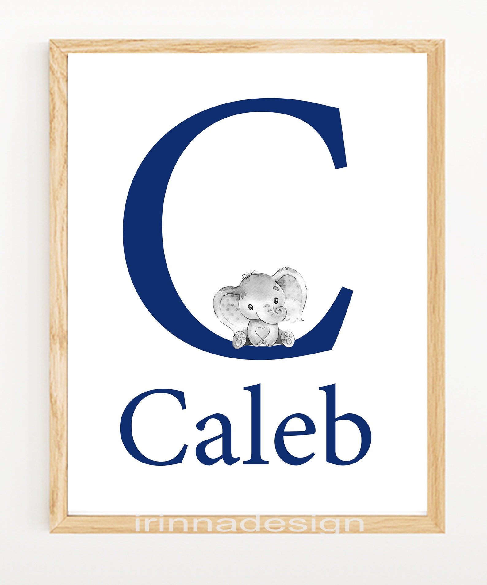 Custom Baby Name Initial Art Prints Boy Nursery Room Wall - Etsy