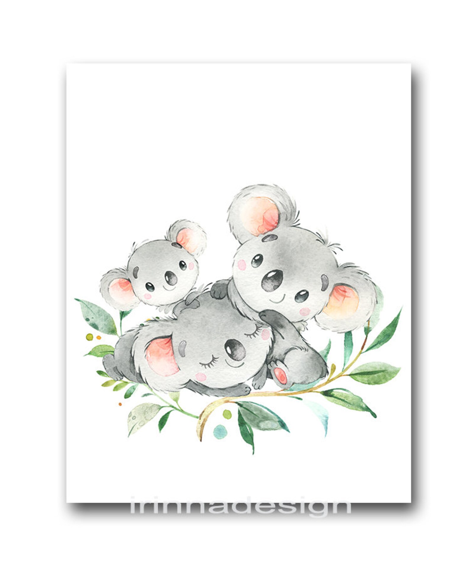 Australian Animals Prints Nursery Wall Art Decor Koala Poster - Etsy