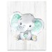 Baby Elephant Posters Neutral Nursery Decor Kids Wall Art Print ...