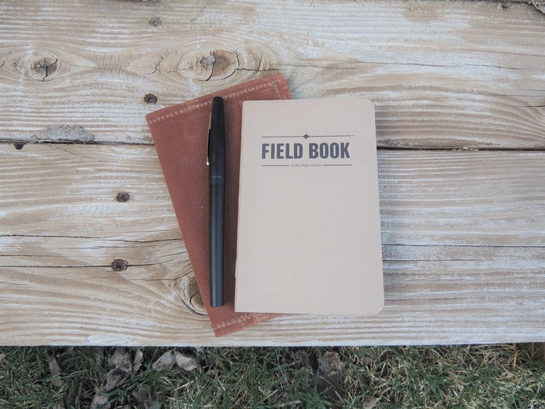 Field Journal - Waxed Canvas - Field Notebook and Cover - Mini Notebook ...