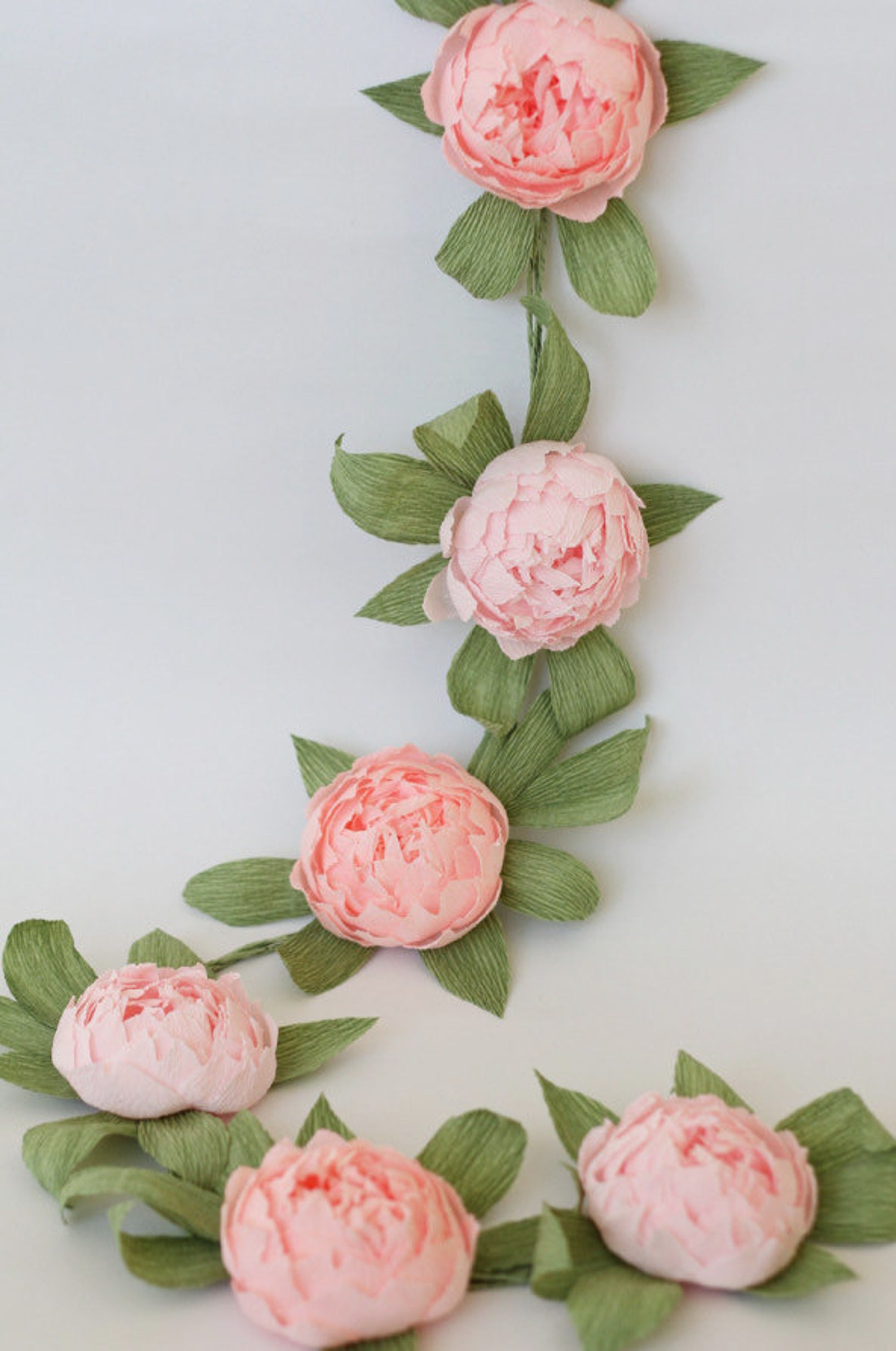 Bridal Garland Wedding Garland Paper Flower Garland Peonies Paper ...