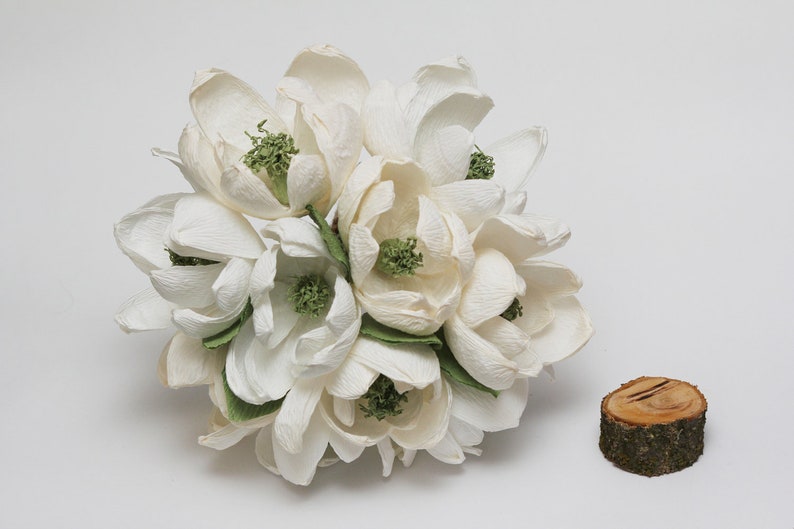 Rustic Wedding Bouquet Rustic Magnolias Bouquet - Etsy