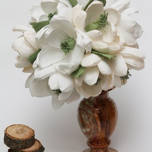 Rustic Wedding Bouquet - Magnolia Bouquet. Rustic Wedding Set ...
