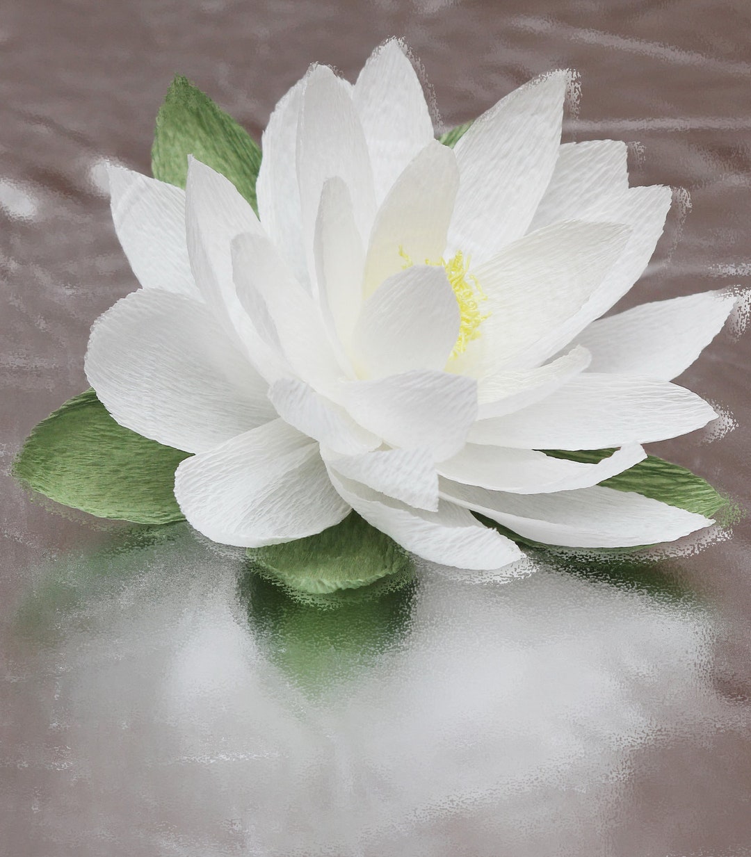 Paper Lotus Flower 3 Pcs, Christmas Flowers, Wedding Decor, White Lotus ...