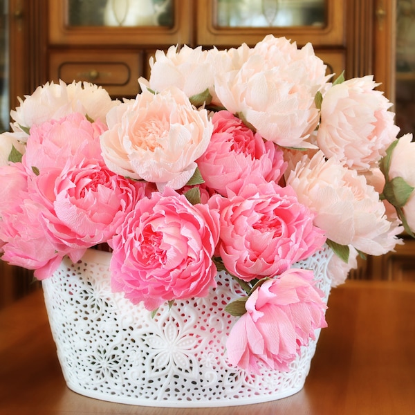 Paper Peonies - Etsy