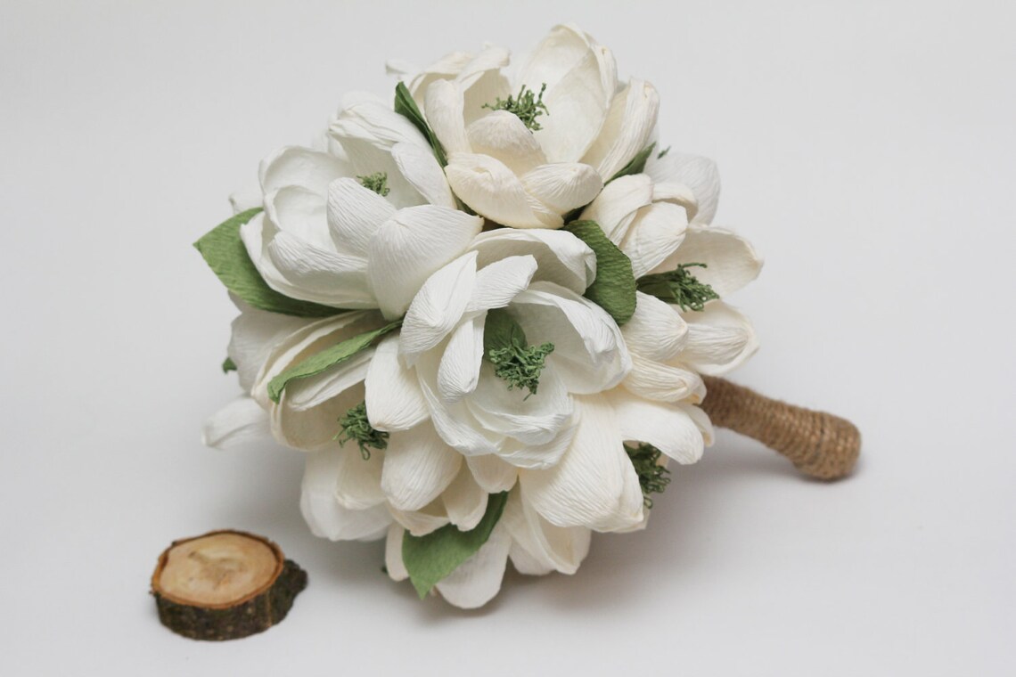 Rustic Wedding Bouquet Magnolia Bouquet - Etsy