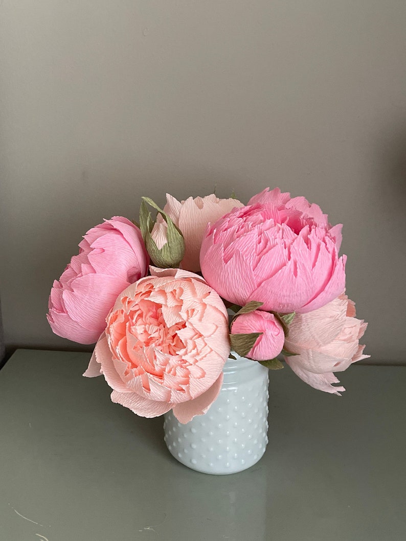 Paper Flowers Paper Peonies Set of 3, 5, 7, 10. Custom Set - Etsy