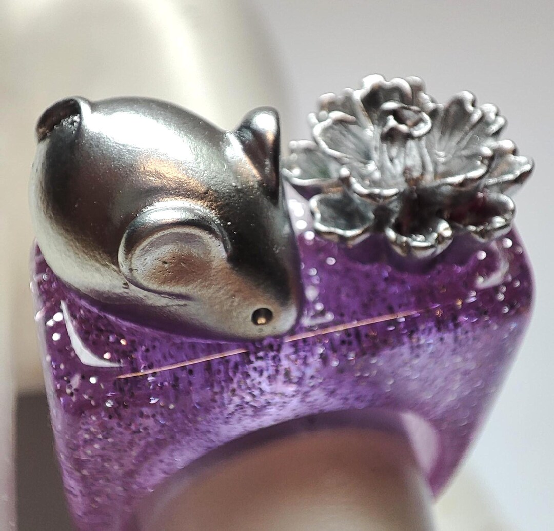 Novelty Rings "les Biduleries" in Resin, Colorful Animal Rings, Little ...