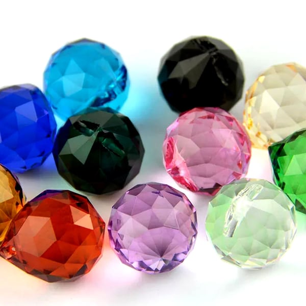 Faceted Crystal Ball - Etsy