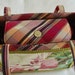 Upcycled Plaid Handbag – Vintage Barkcloth Floral Applique - Etsy