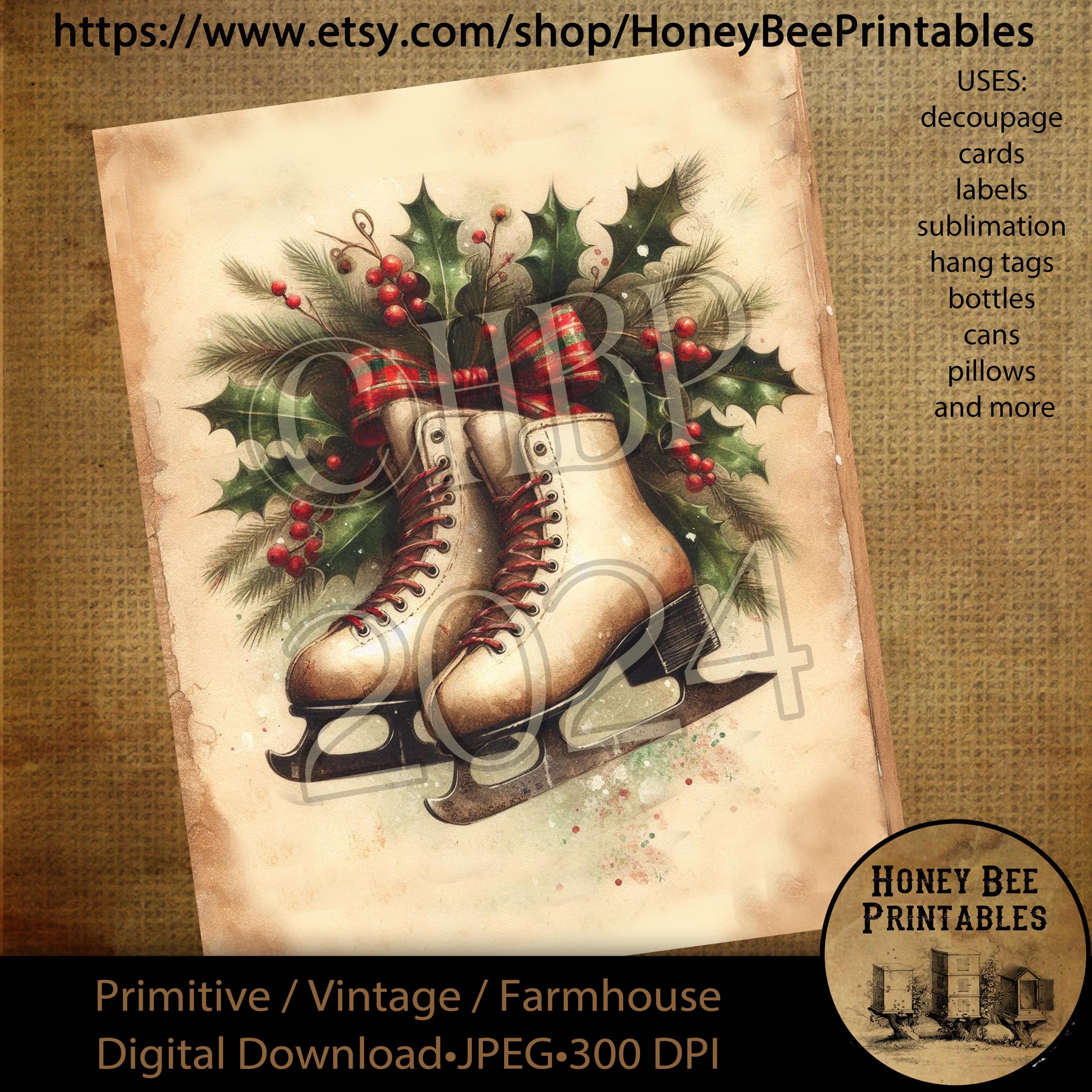 Digital Download, Printable, Decoupage, Primitive, Farmhouse, Craft ...
