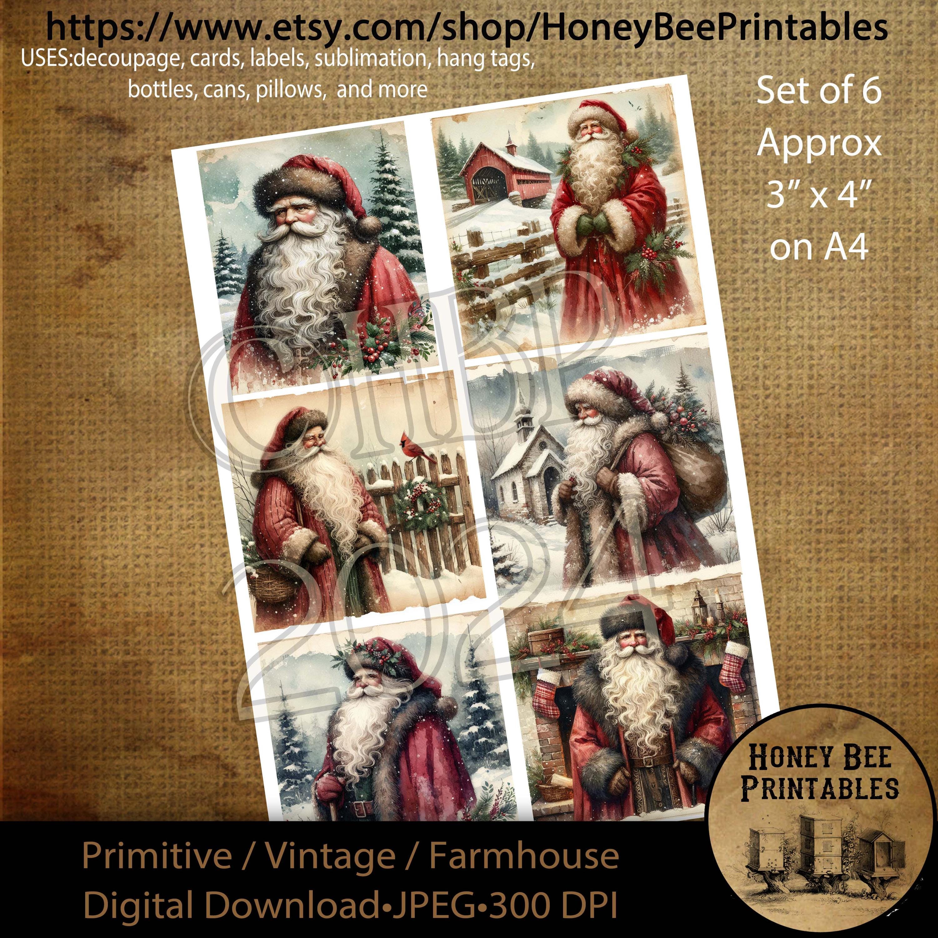 Digital Download, Digital Art, Printable, Decoupage, Primitive ...
