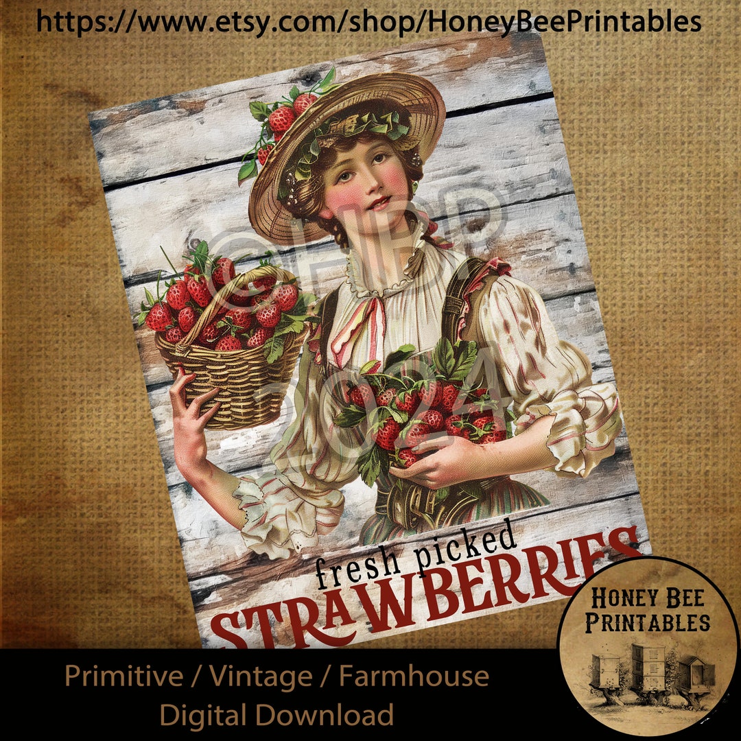 Vintage Primitive Farmhouse Digital Download Printable Sublimation ...